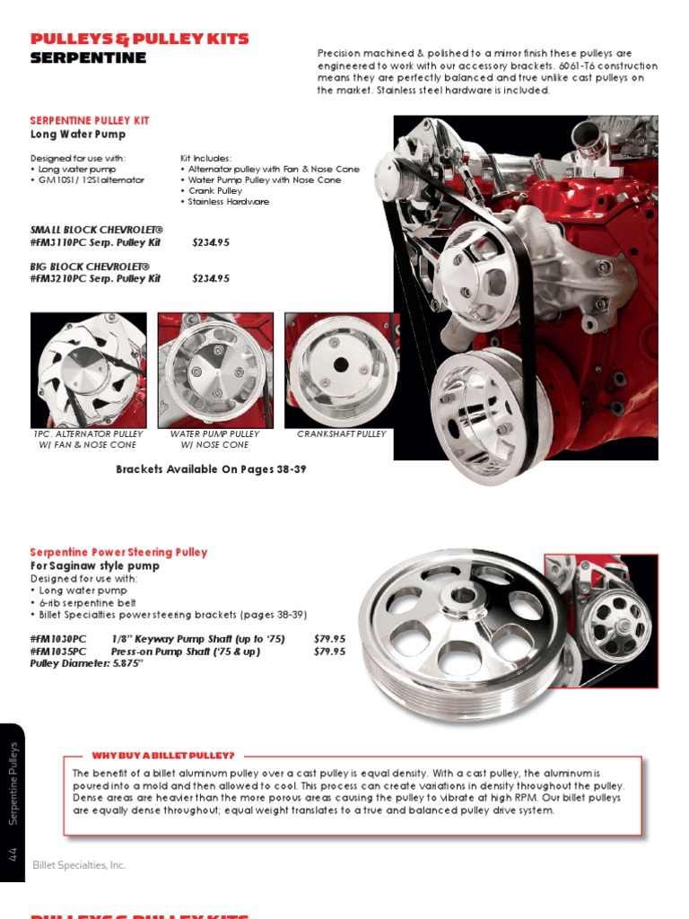 Serpentine: Pulleys & Pulley Kits | PDF | Belt (Mechanical) | Machines
