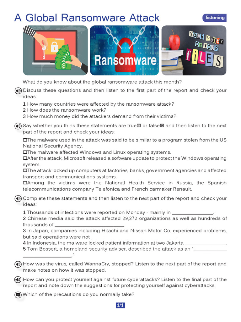 D.A Global Ransomware Attack | Download Free PDF | Computer Virus ...