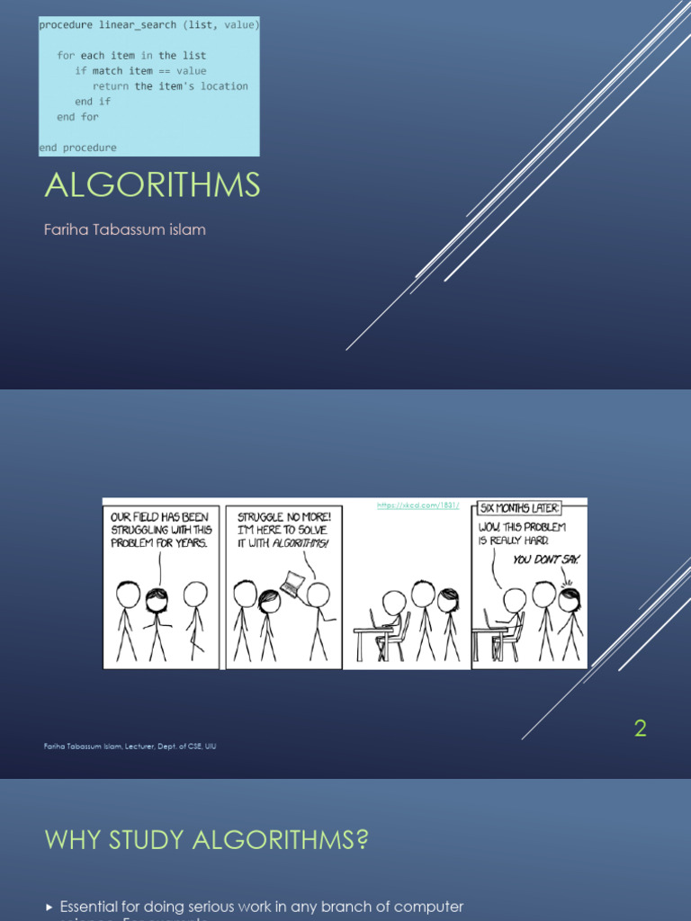 Algo FTI Why Study Algorithms | PDF | Algorithms | Computing