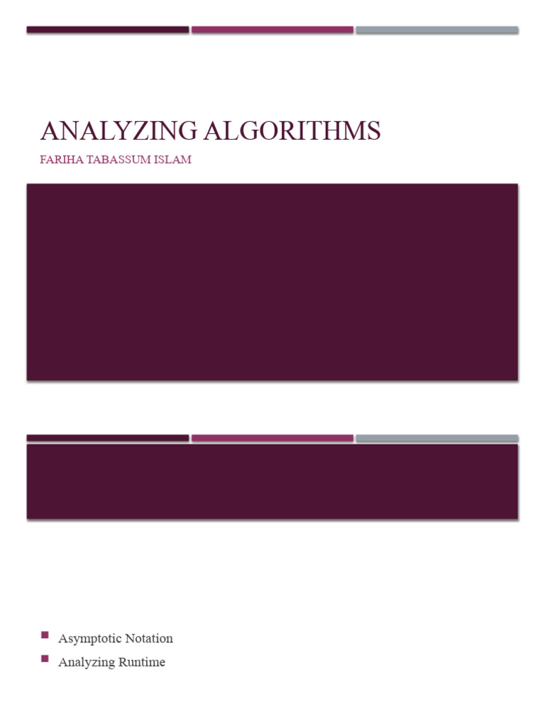 Algo Analyzing Algorithms | PDF | Asymptotic Analysis | Time Complexity Algo Analyzing Algorithms | PDF | Asymptotic Analysis | Time Complexity