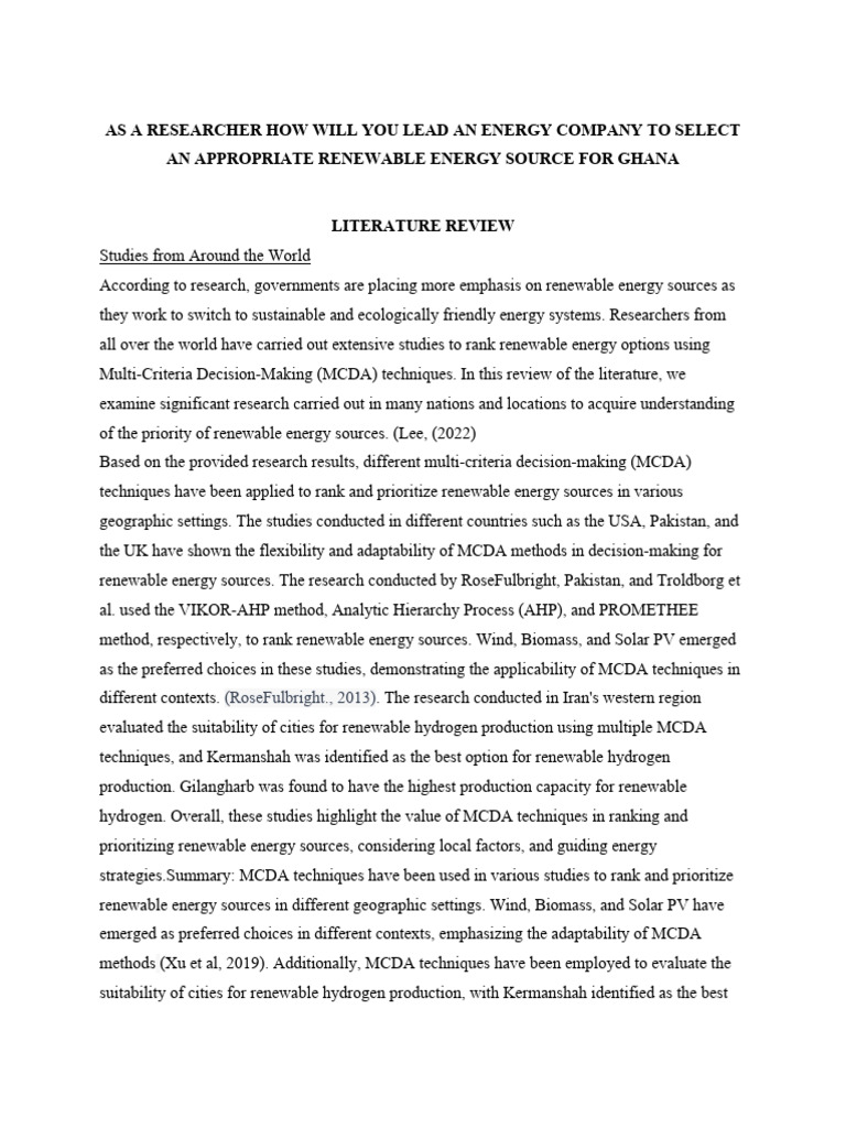 Lit Rev | Download Free PDF | Solar Power | Renewable Energy