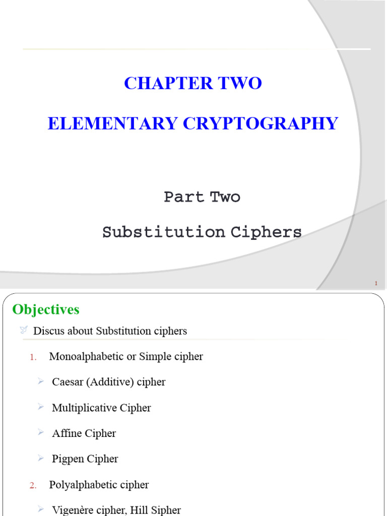 Chapter Two Part Two | PDF | Cipher | Cryptanalysis
