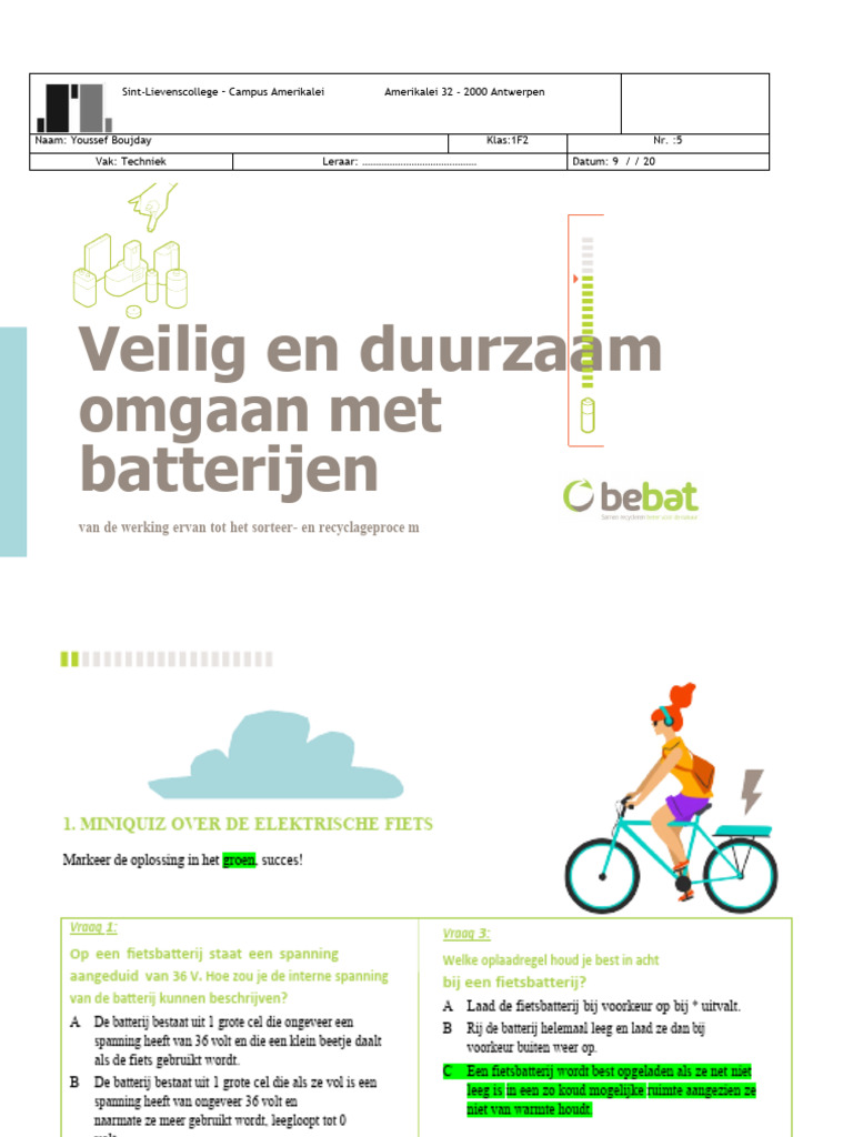 Batterijen Recycleren Is de Natuur Respecteren | PDF