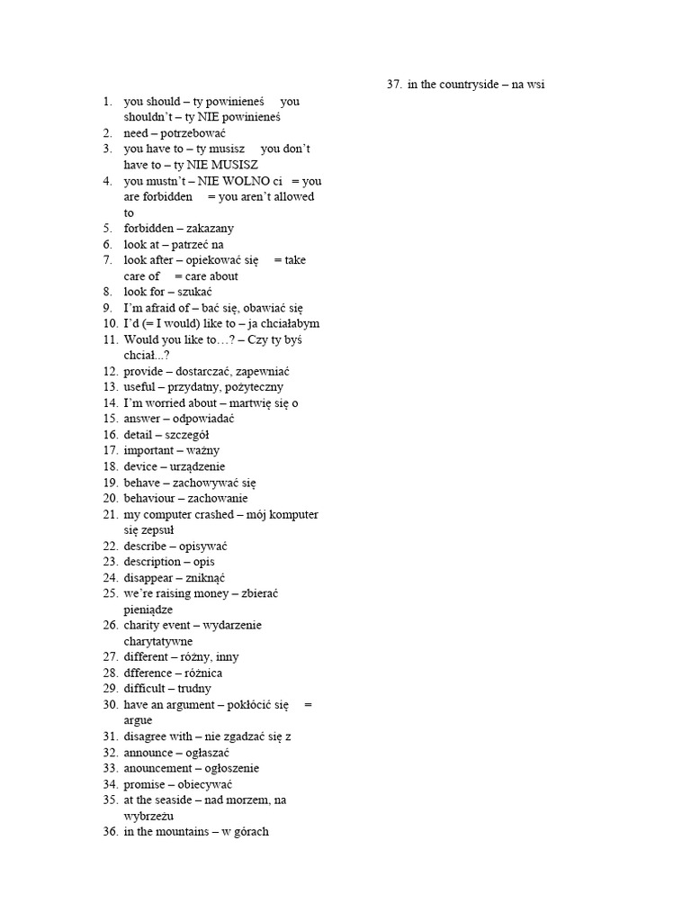 Egz. 8-Klasisty Słowniczek Cz. 2 | PDF