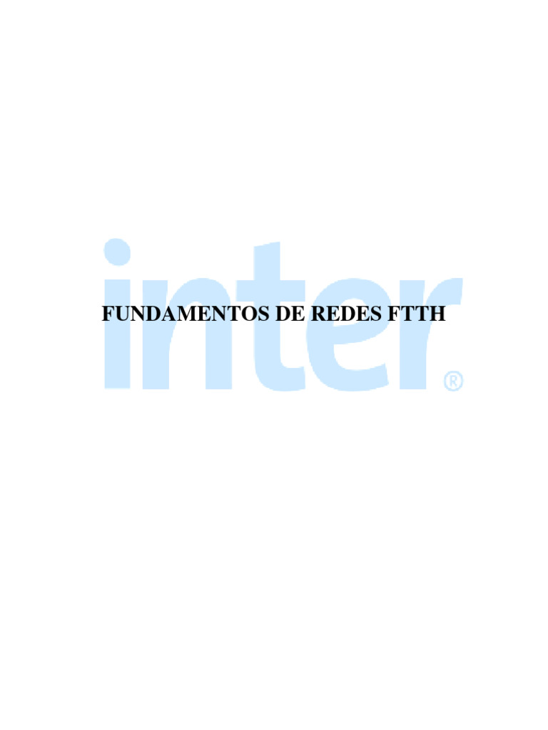 Fundamentos de Redes FTTH | PDF | Fibra óptica | Informática