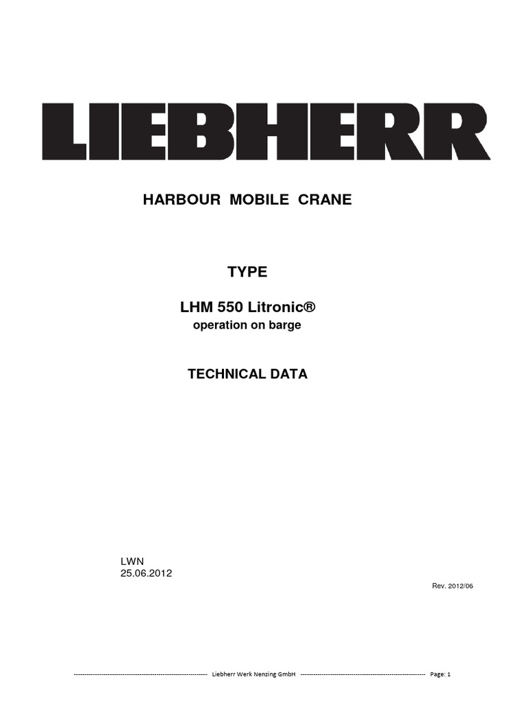 LHM550 Sobre Balsa | PDF | Crane (Machine) | Diesel Engine