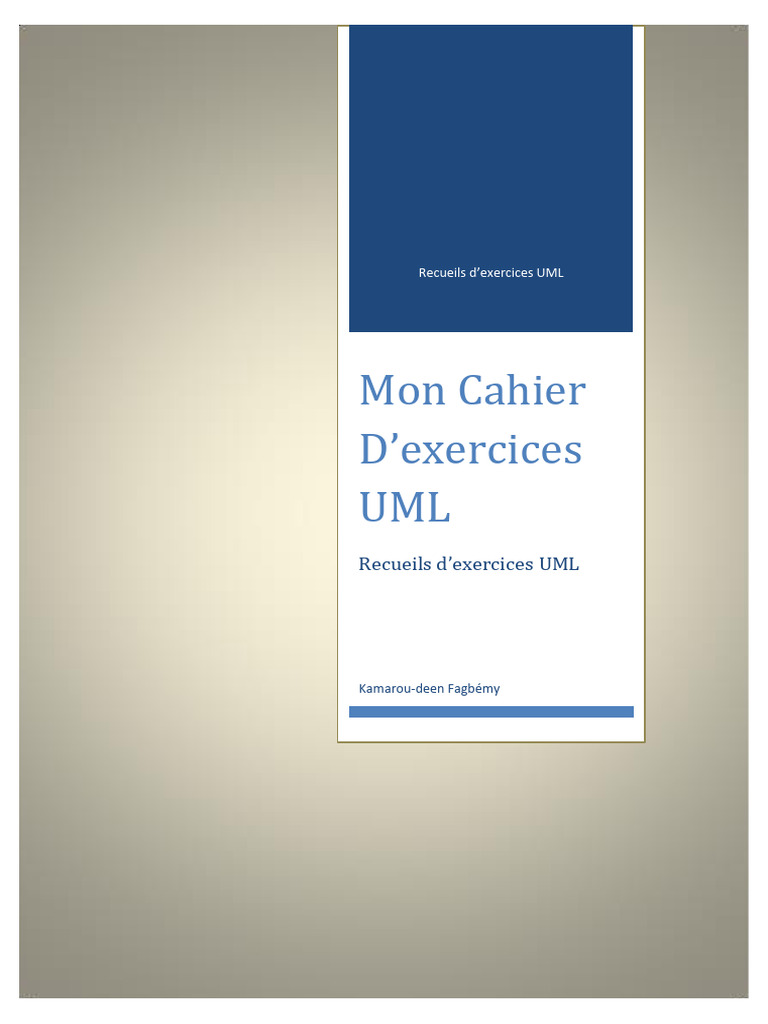 Mon Cahier Exercices UML | PDF | Hôpital | Cas d'utilisation