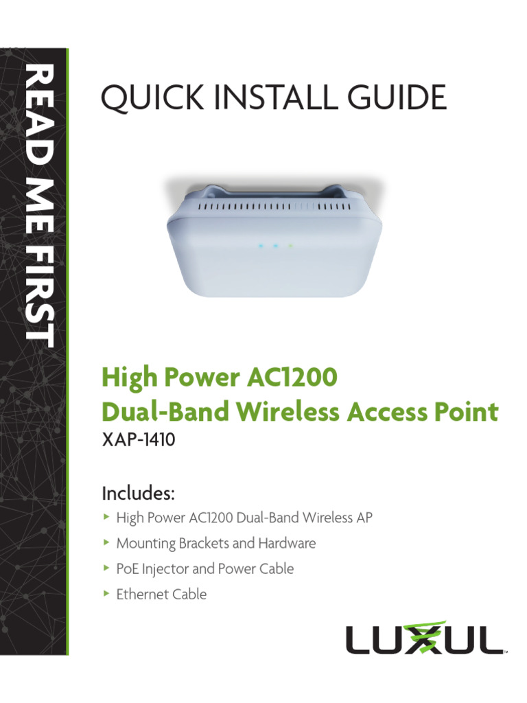 Lux Qig Xap 1410 | PDF | Wireless Access Point | Computer Network