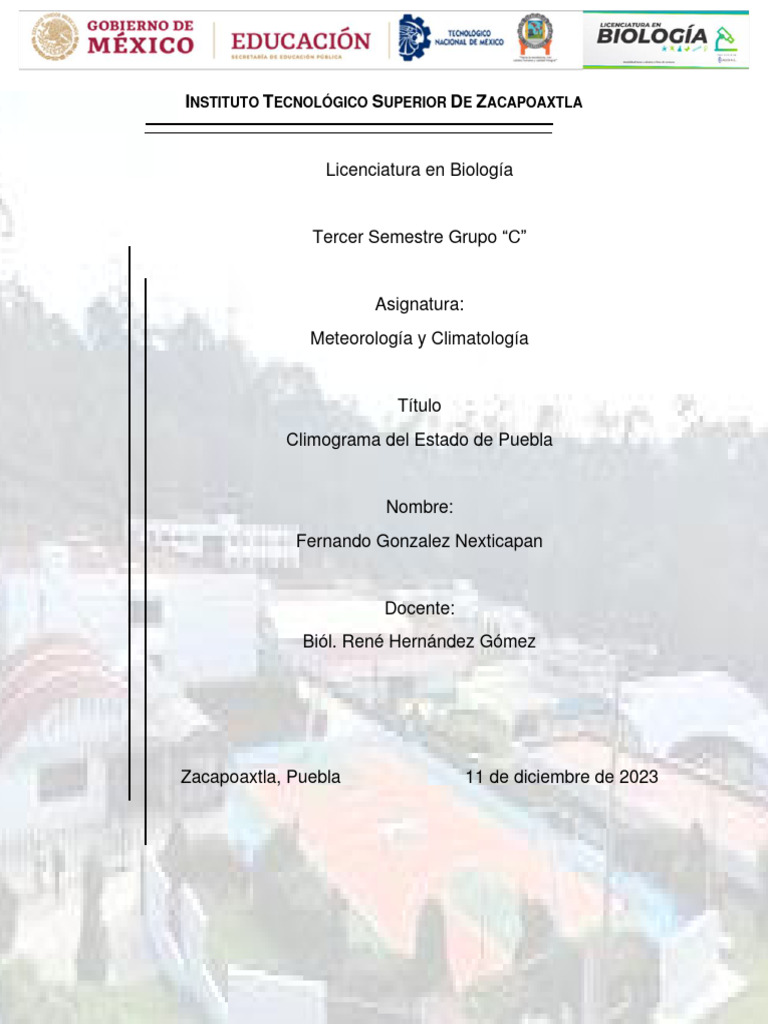 Ejemplo Estructura Reporte Del Climograma Final | PDF | Precipitación ...