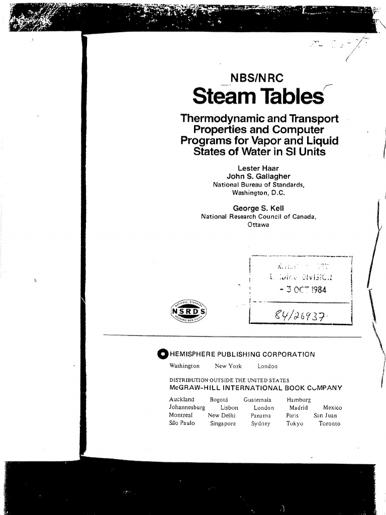Steam Tables | PDF