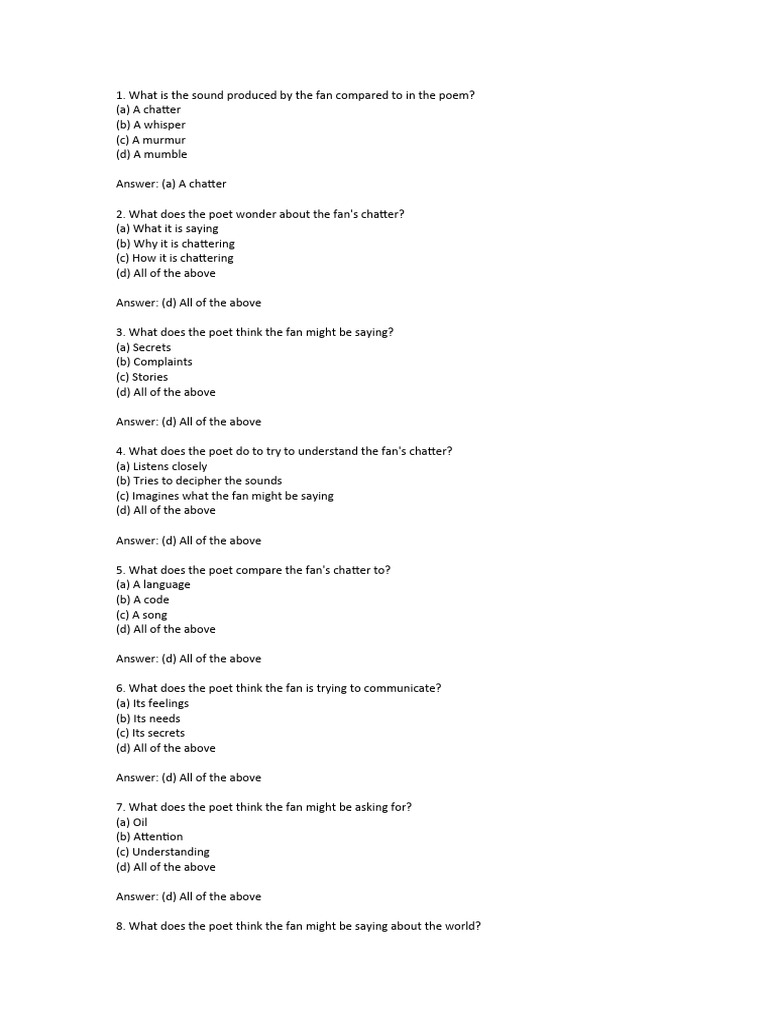 6 Mystery of The Talking Fan | PDF | Poetry | Curiosity