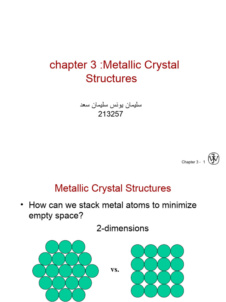 CH 03 | PDF | Crystal Structure | Euclidean Geometry