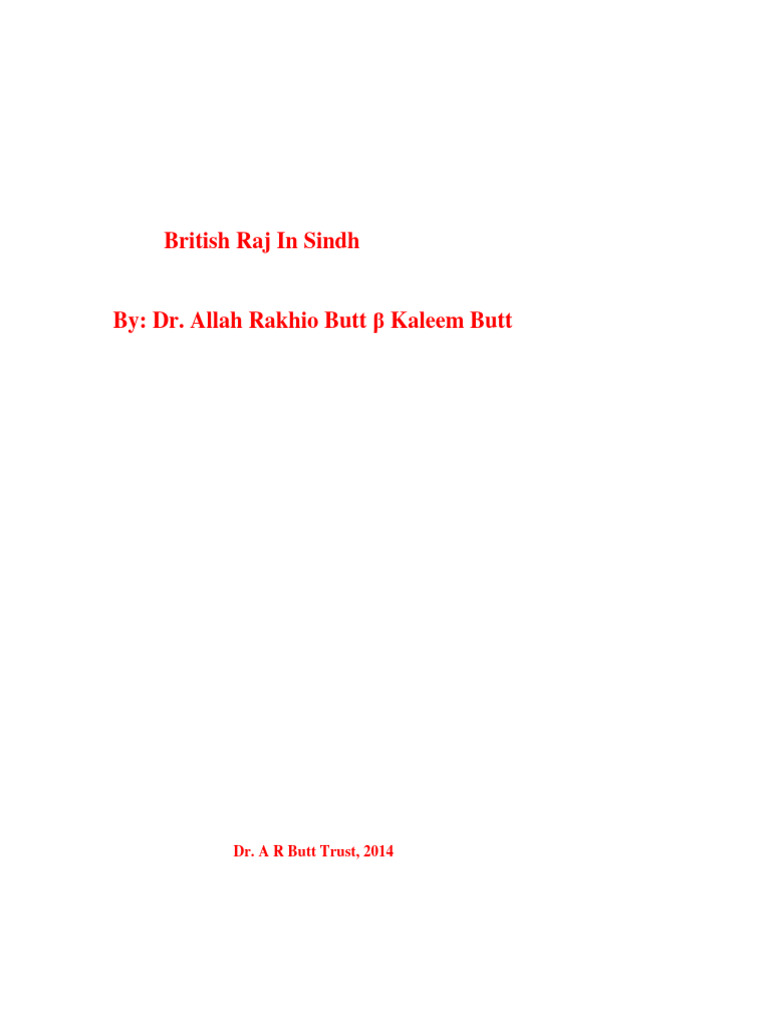 British Raj in Sindh | PDF | Sindh