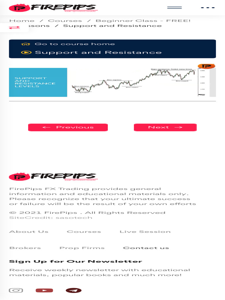 Support and Resistance - FirePipsFX | PDF | Business | Finance & Money ...