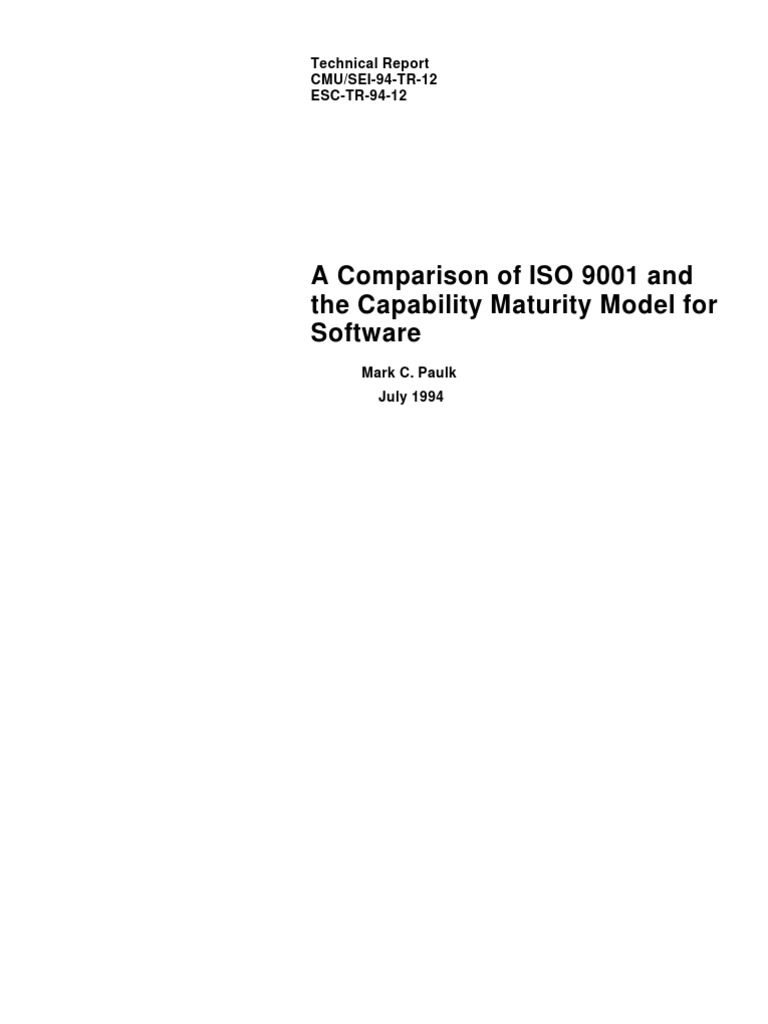 Comparison of ISO and CMM | PDF | Iso 9000 | Quality Management System