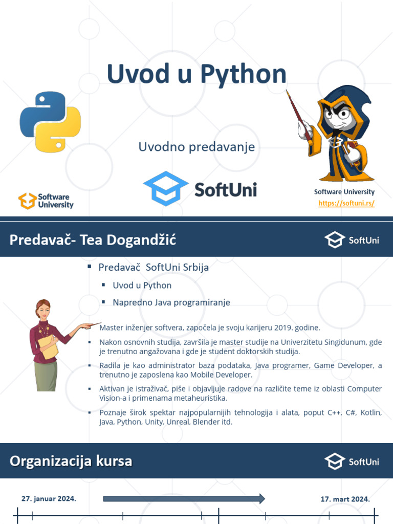 1.-Uvod U Python Programiranje instrukcije-FINAL | PDF