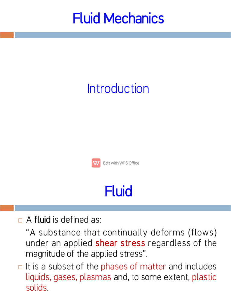 Lecture 1 2 Fluid Mechanics | PDF | Fluid Mechanics | Viscosity