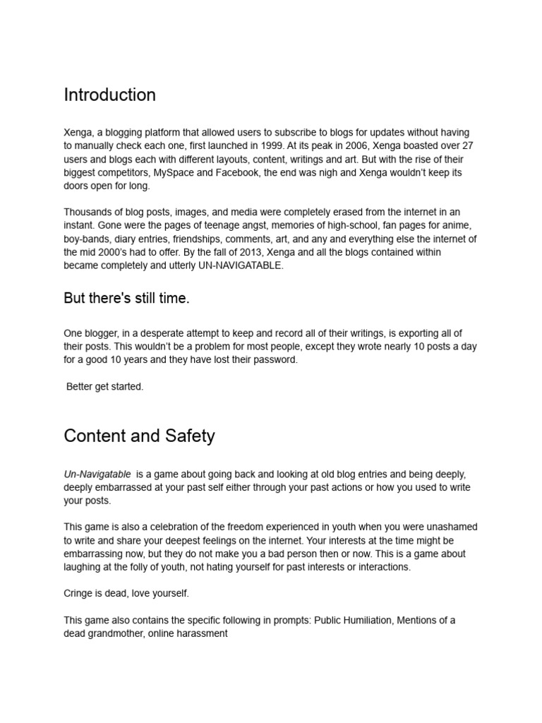 Un-Navigatable Plain-Text | PDF | Blog | Mass Media