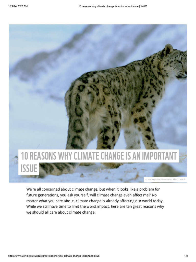 10 Reasons Why Climate Change Is An Important Issue - 33 | PDF