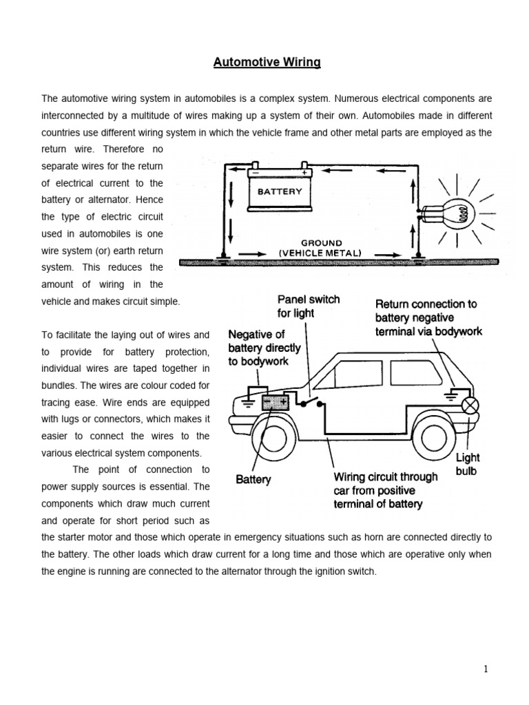 Automotive Wiring Handout | PDF | Wire | Electrical Wiring