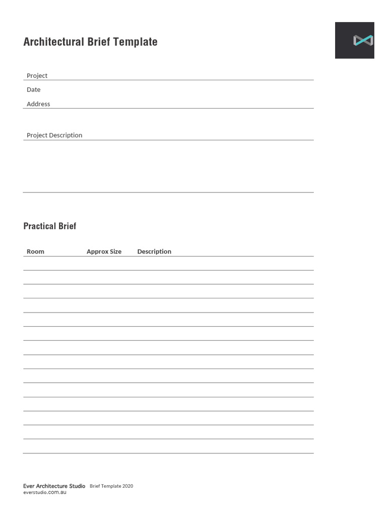 Ever Studio Architectural Brief Template | PDF