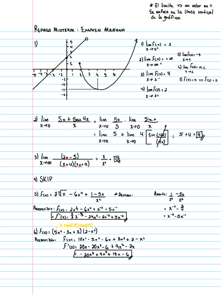 MATH 221 - Repaso Midterm 1rs | PDF