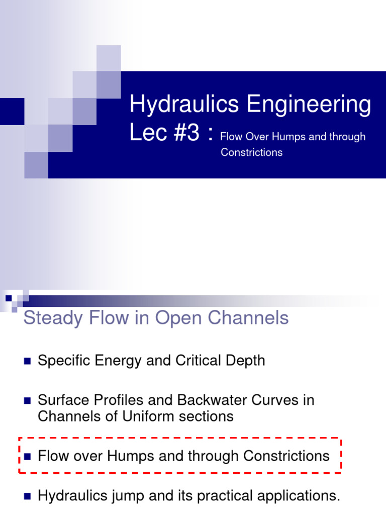 Hydraulic Engineering - Lec - 3 - Students - Updated | PDF | Applied ...