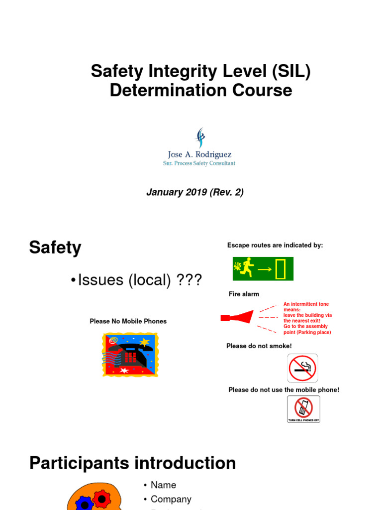 2019-01-26-SIL Course-Rev. 2 | PDF | Risk | Systems Engineering