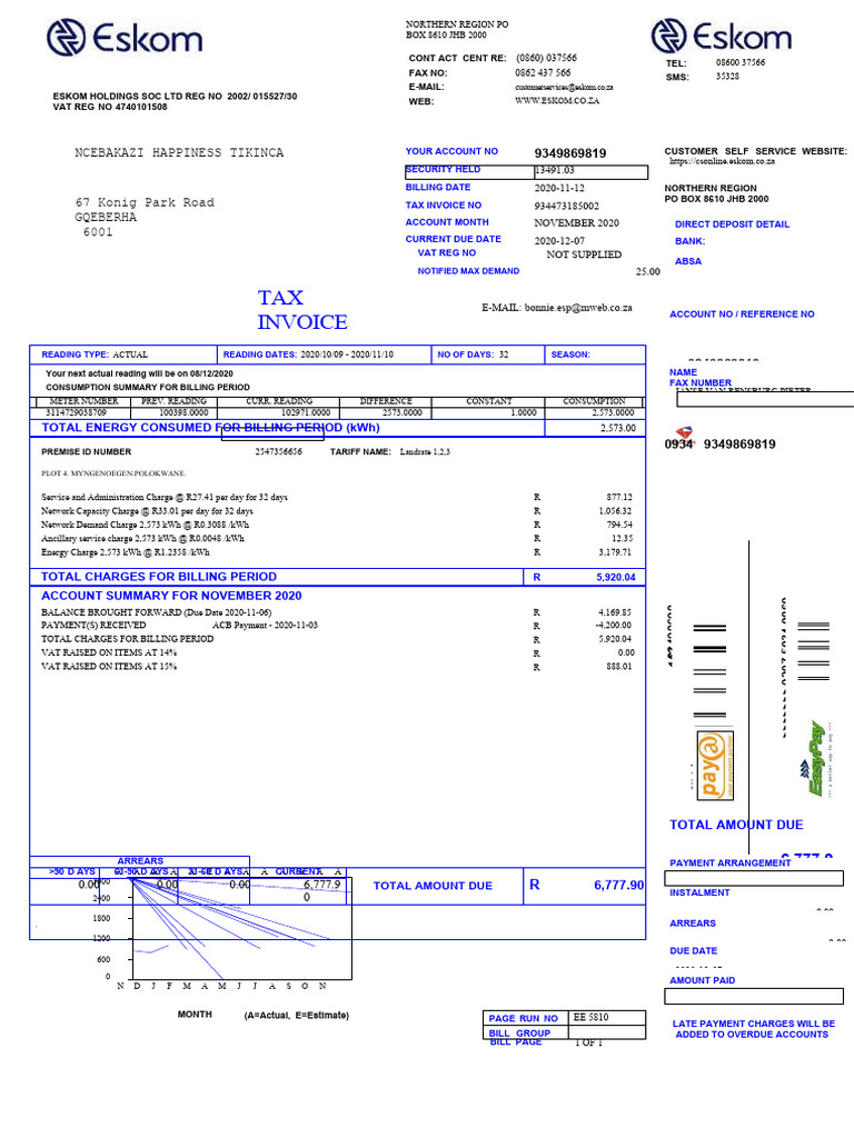 Electricity Bill | Download Free PDF | Arrears | Payments