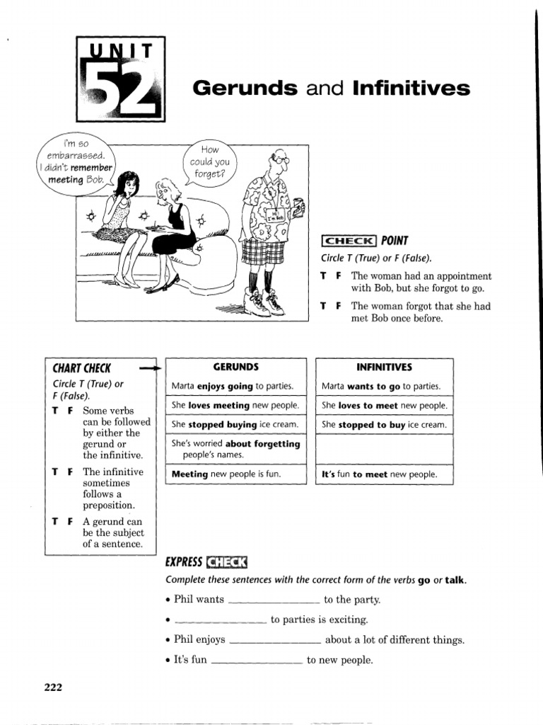Grammar Express Mmmmu52 Gerunds Infinitives | PDF | Semantic Units ...