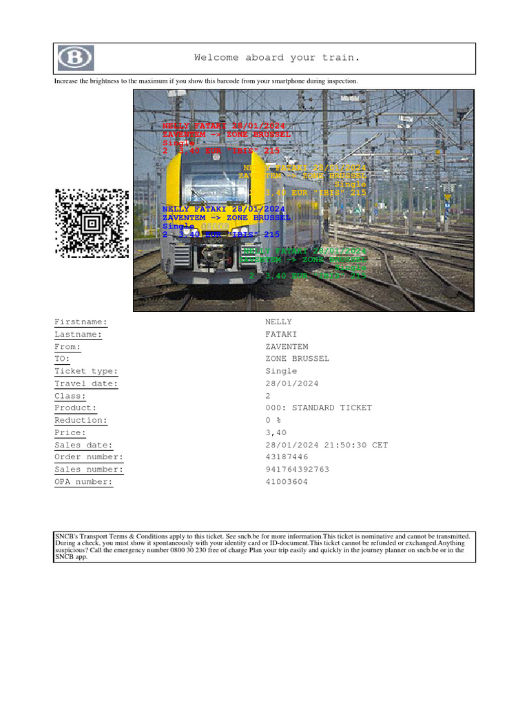 Ticket 43187446 | PDF | Banking Technology | Public Transport
