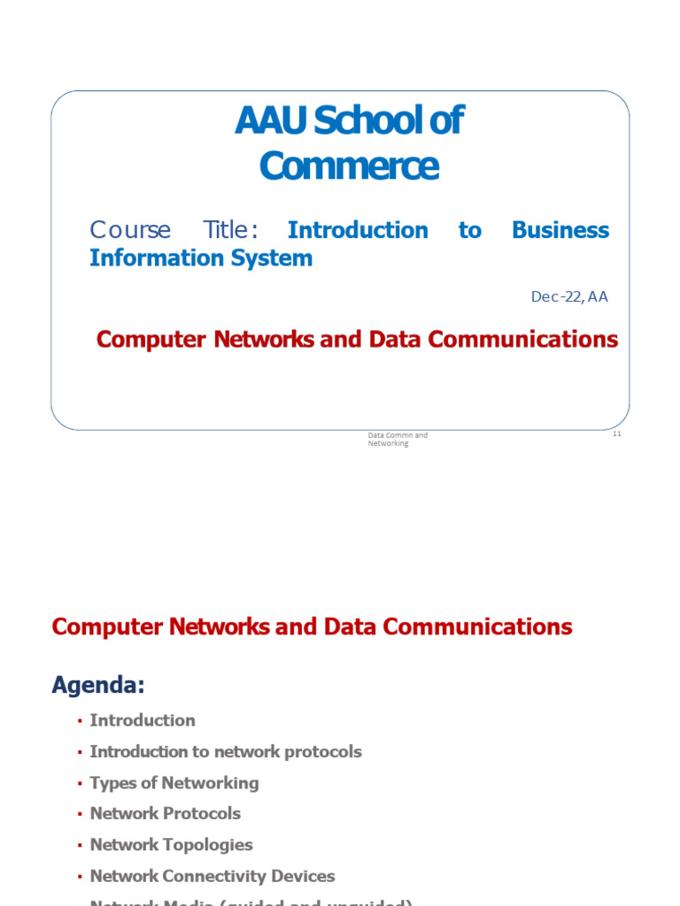 Networking and Data Communication | PDF | Network Topology | Computer Network