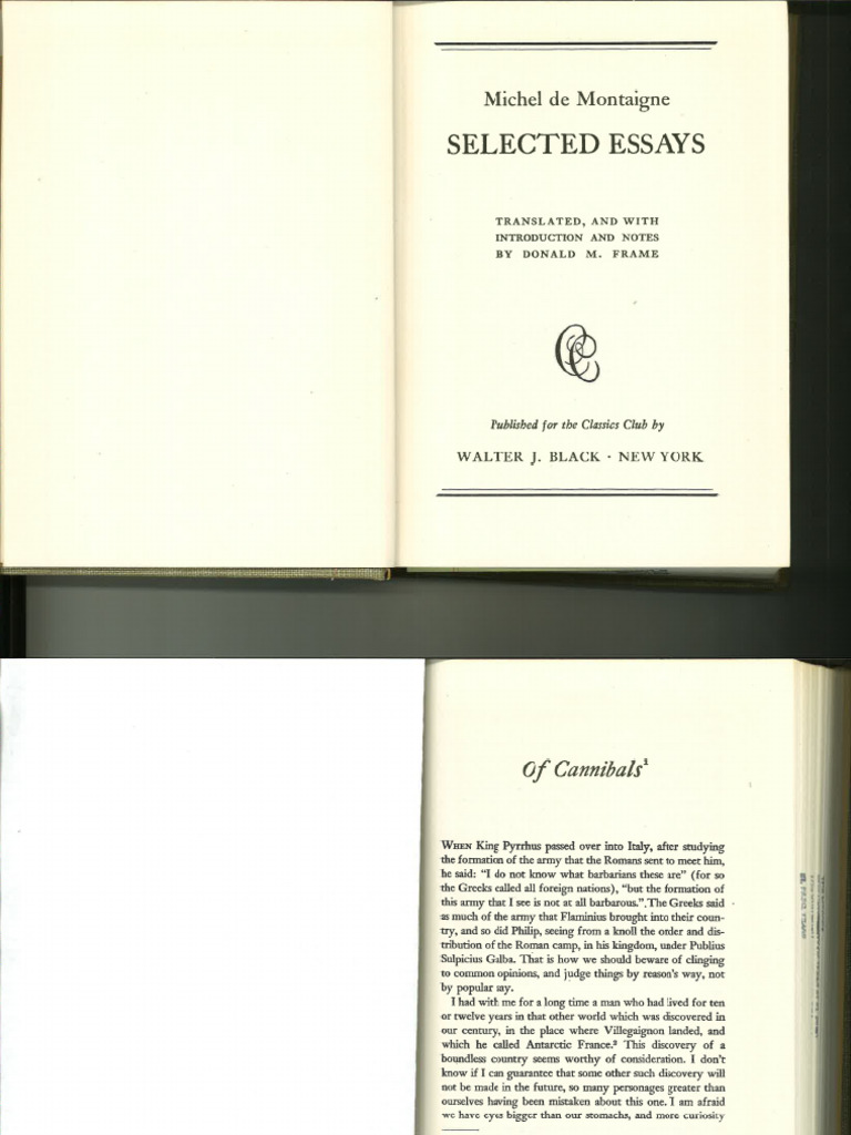 Montaigne On Cannibals | PDF Montaigne On Cannibals | PDF