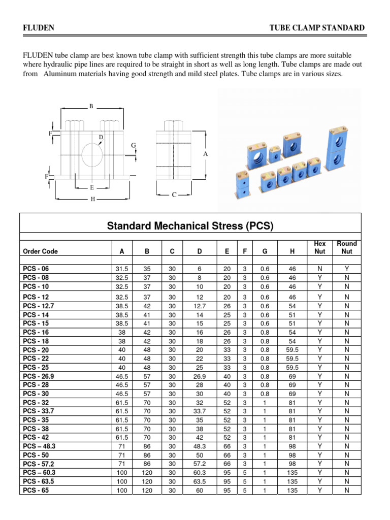 Clamp STANDARD | PDF | Pipe (Fluid Conveyance) | Strength Of Materials