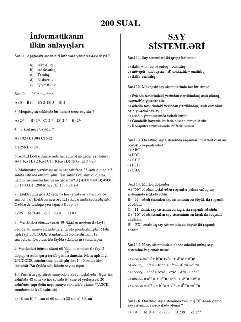 200 Sual | PDF