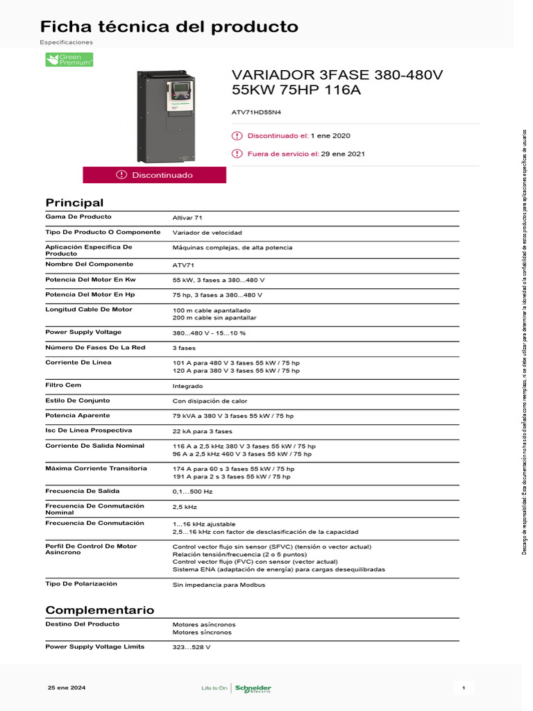 Schneider Electric_Altivar-71_ATV71HD55N4 (1) | PDF | Ingenieria ...