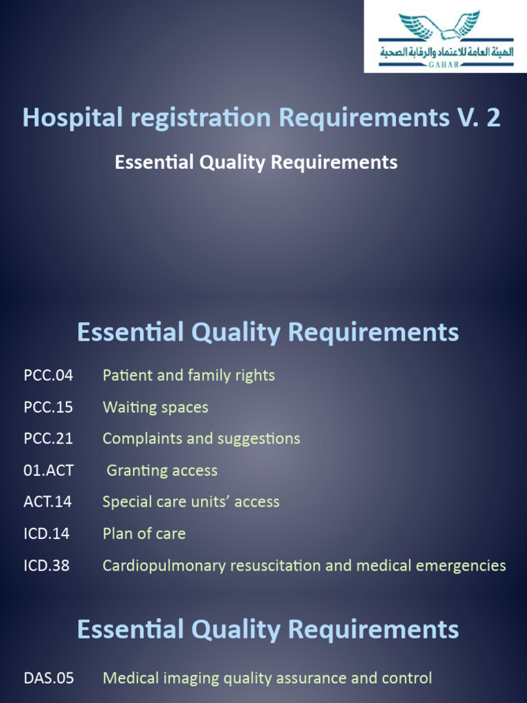 Hospital Registration Requirements Overview | PDF | Medical Record ...