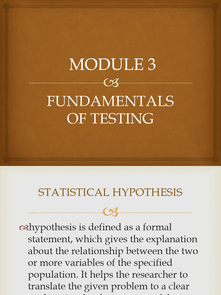 Module 3 Statistics 240131 013906 Pdf Statistical Hypothesis Testing Type I And Type 5084