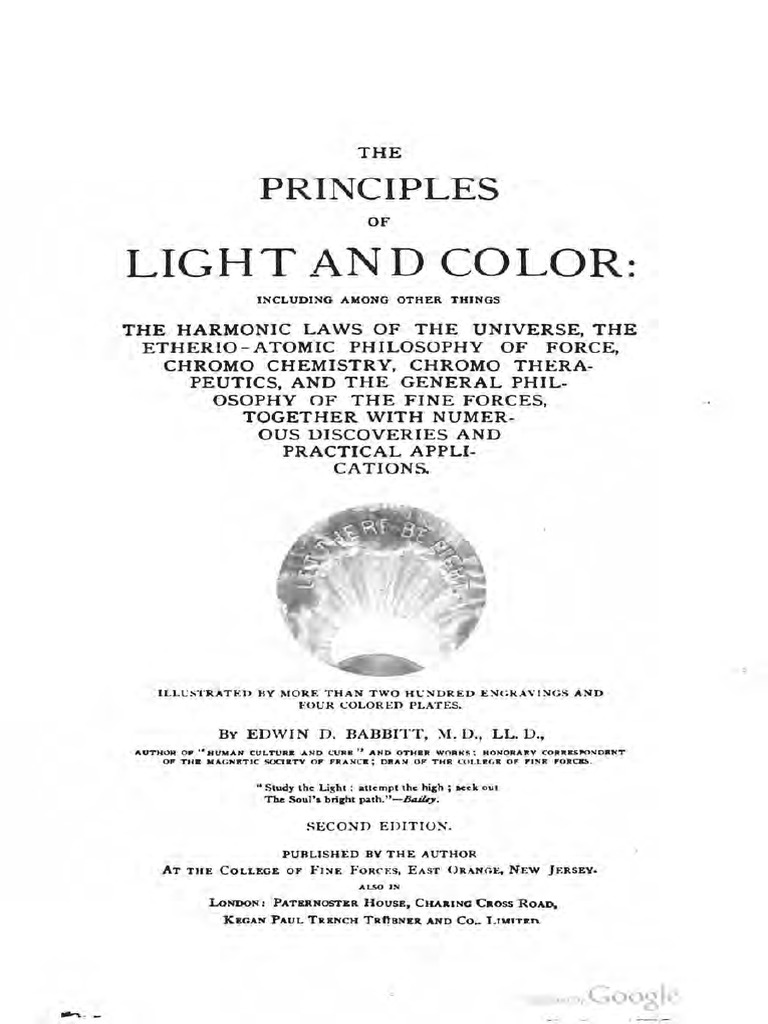 1896 Babbitt Principles of Light and Color | PDF | Knowledge | Leaf