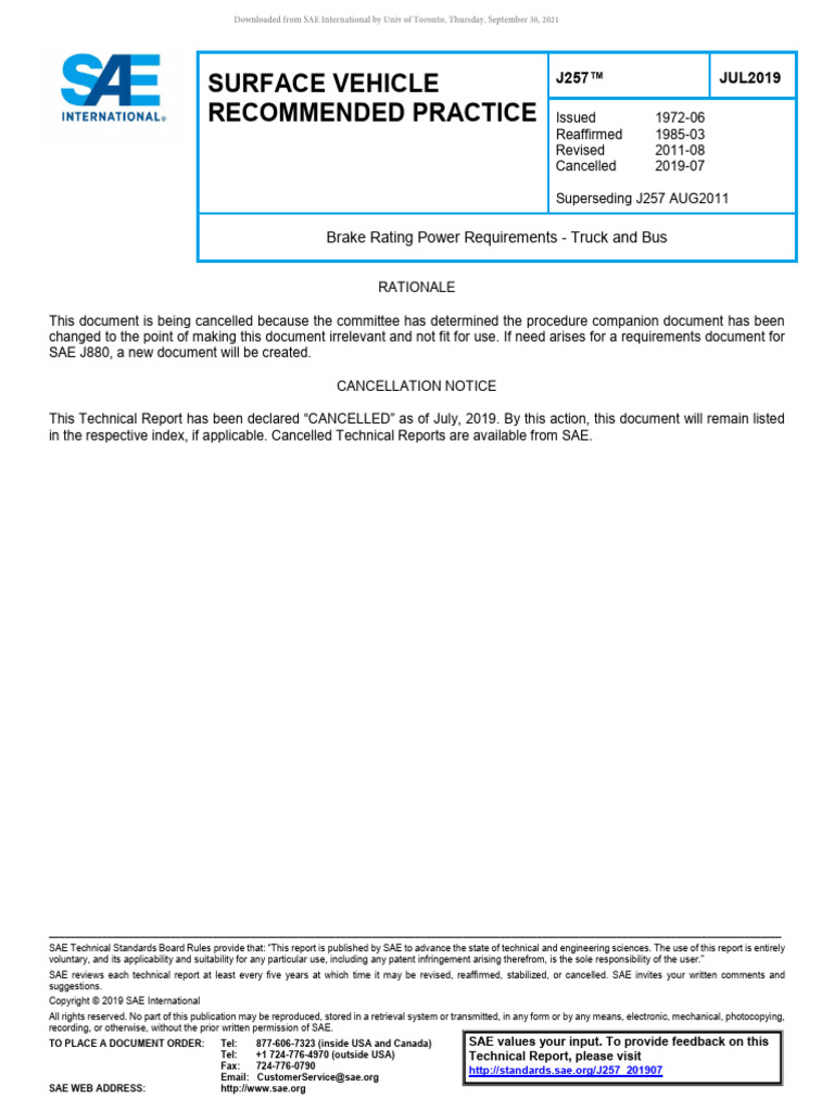 Sae J257-2019 | PDF | Vehicles | Transport