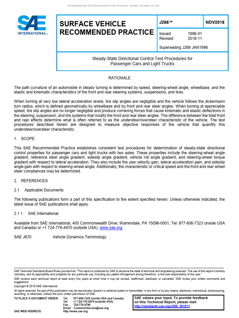 Sae J266-2018 | PDF | Gyroscope | Steering