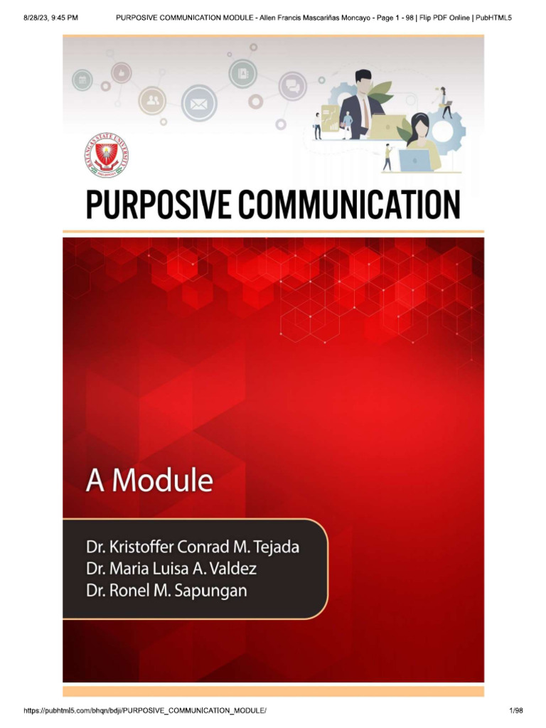 Purposive Communication (Module) | PDF