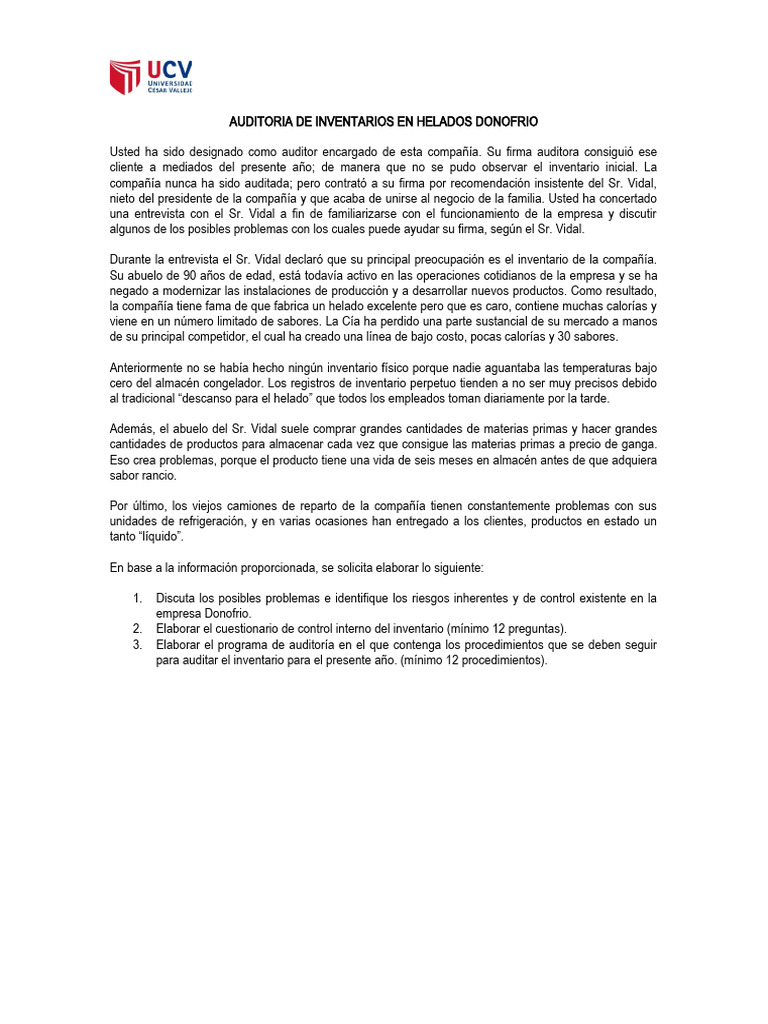 Caso Práctico - Inventarios | PDF | Inventario | Business