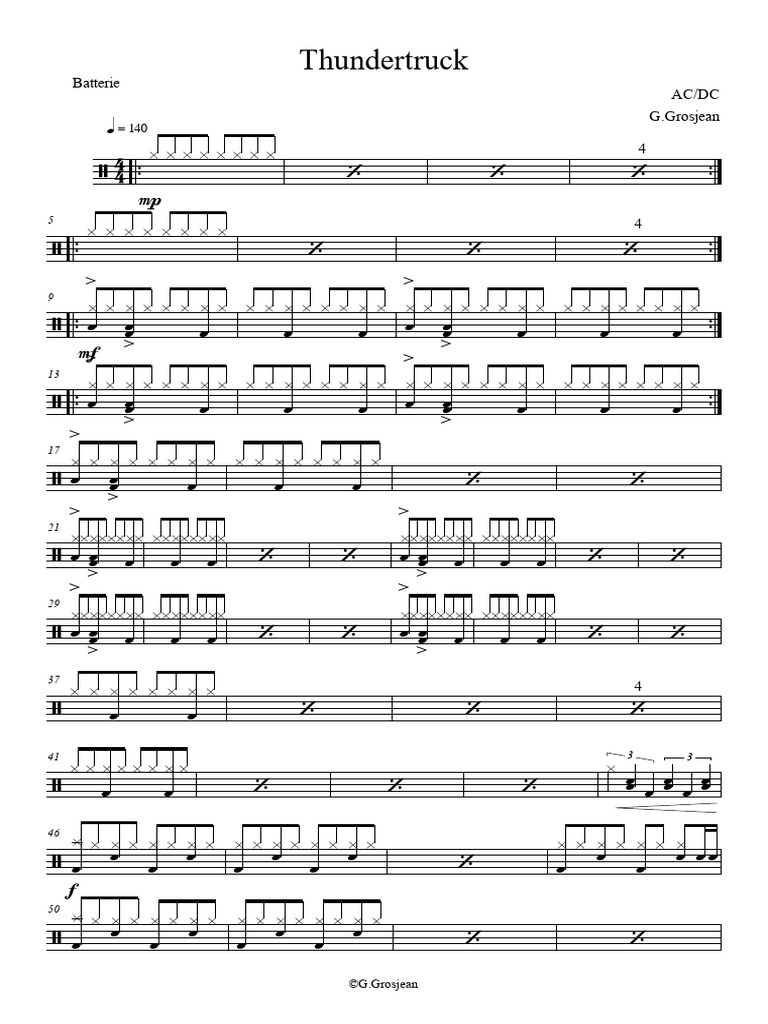 Thunderstruck Score Et Partitions | PDF