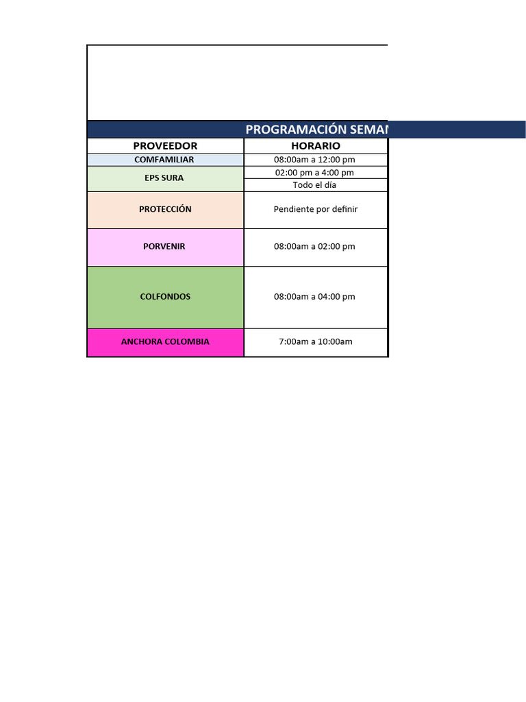 Programación Semana de La Salud | PDF