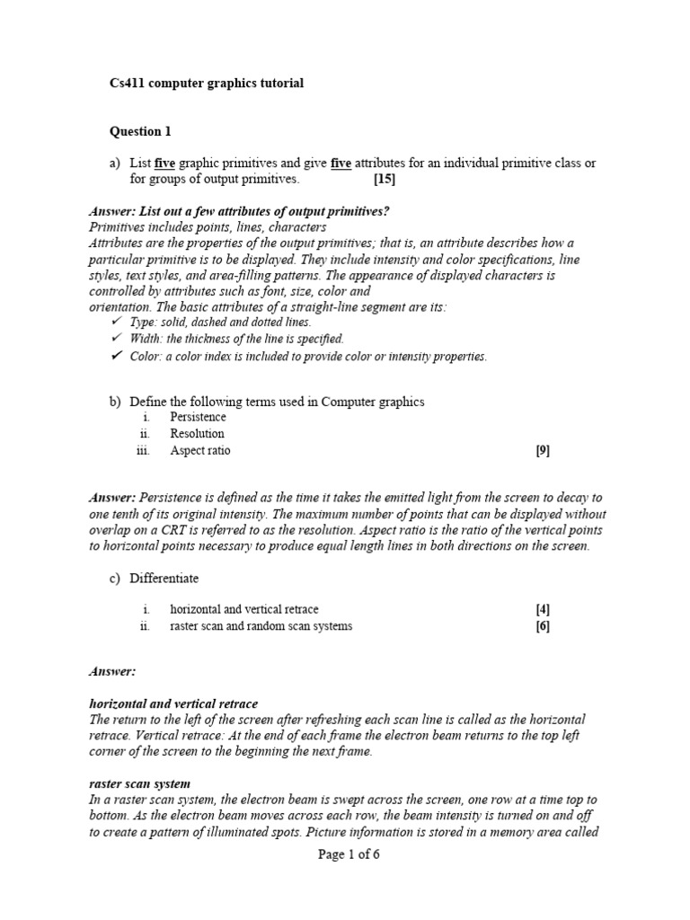 Cs411 Tutorial Download Free Pdf Computer Science Computer Graphics