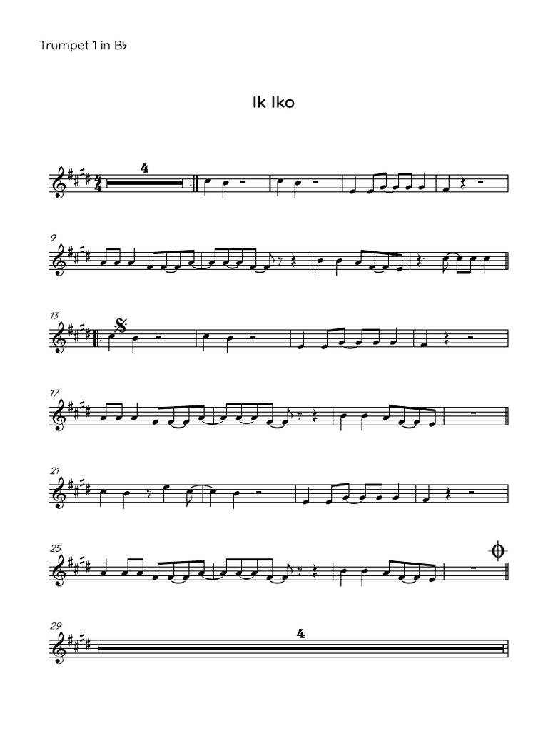 Iko Iko BB Trumpet 1 | PDF