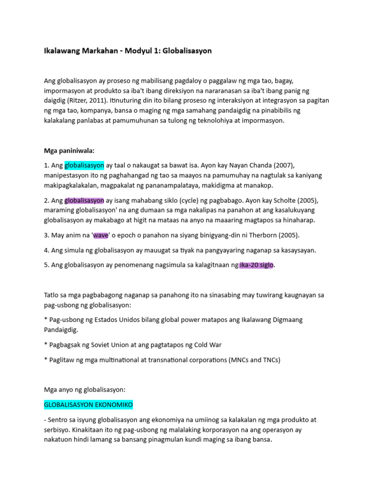 AP Q2 Reviewer | PDF