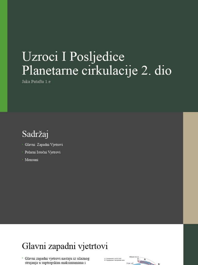 Uzroci I Posljedice Planetarne Cirkulacije 2 | PDF