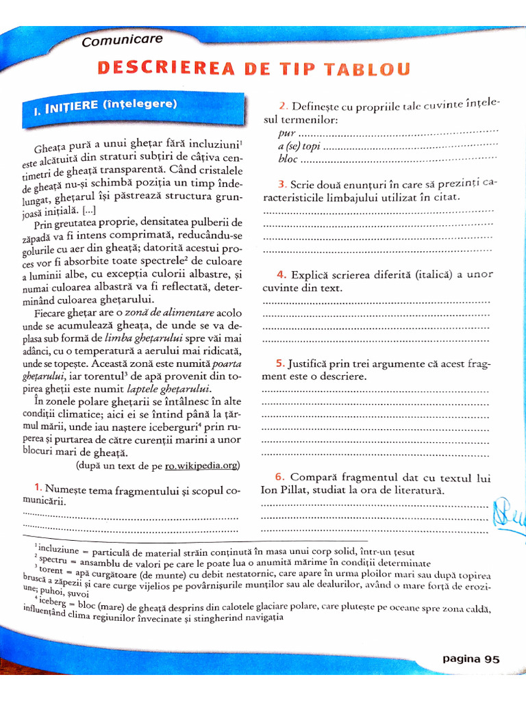 Descrierea de Tip Tablou | PDF